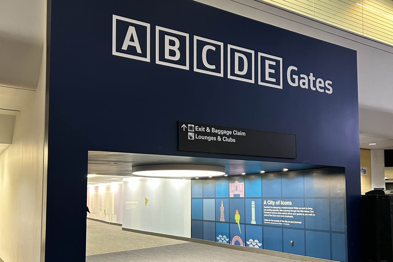 SFO Signage | Terminal 3 Tunnels Speed Renovations & Passenger Wayfinding